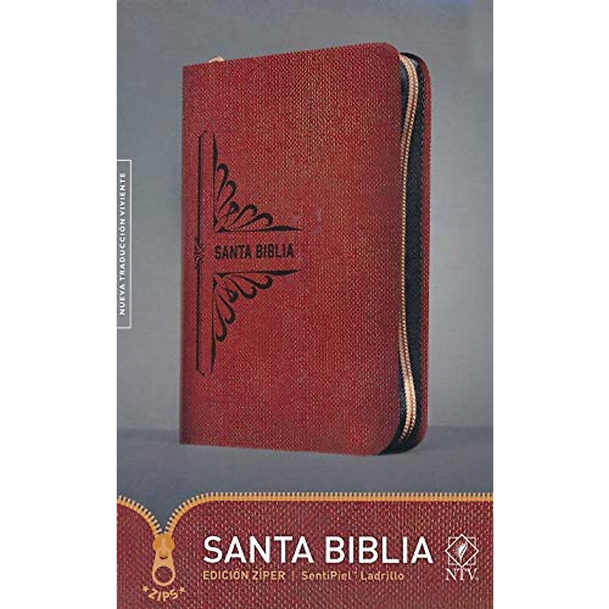Personalized Bible Custom Text Your Name Santa Biblia NTV Edición Zíper SentiPiel Ladrillo Custom Made Gift for Baptisms Christenings Birthdays Celebrations Holidays