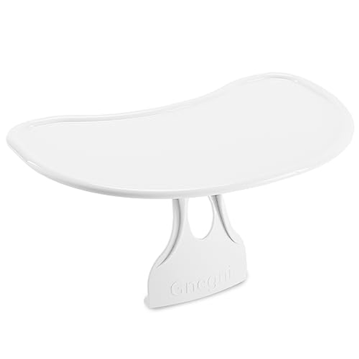 Gnegni Seat Tray Attachment Accessory Compatible with Bumbo Floor Seat, Smooth Tray Surface Easily Attaches to Baby Bumbo Seat Lite for Baby Feeding and Playing, Easy to Clean & Release-White