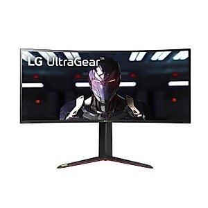 LG 34GP83A-B 34 Inch 21: 9 Ultragear Curved QHD (3440 x 1440) 1ms Nano IPS Gaming Monitor with 144Hz and G-SYNC Compatibility - Black (34GP83A-B) (Renewed)