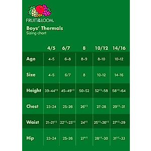 Fruit of the Loom boys Premium Thermal Waffle Underwear Base Layer Set, Black, 10 12 US
