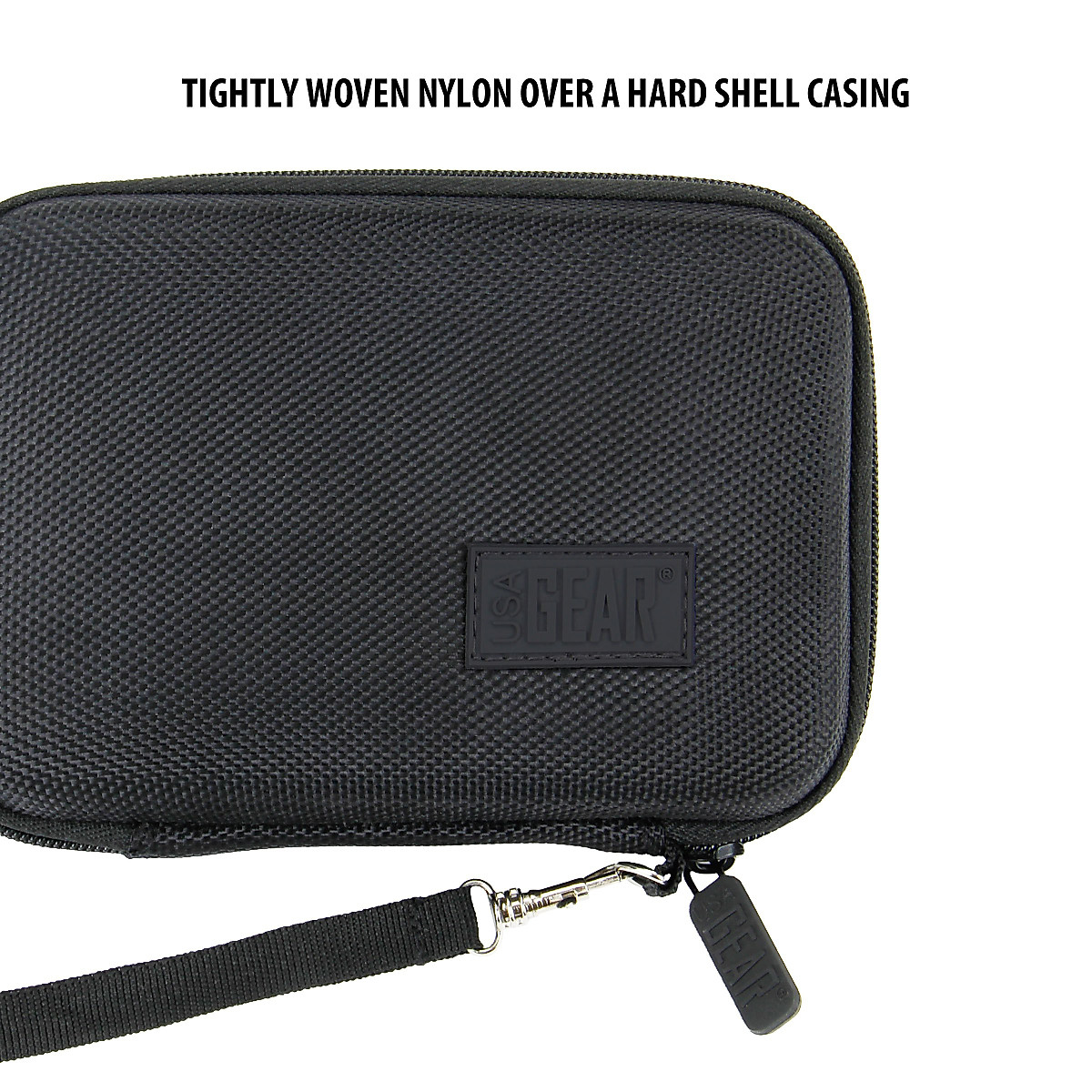 USA GEAR Portable WiFi Hotspot for Travel Carrying Case - Hotspot Booster Case with Wrist Strap - Compatible with 4G LTE Wi-Fi Mobile Hotspots from Verizon, Netgear, Huawei, GlocalMe - Black