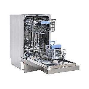 Equator 18 in Dishwasher 10 place+Wine Rack 3.4g QUIET 51 dB 110V E-Star ADA in Silver