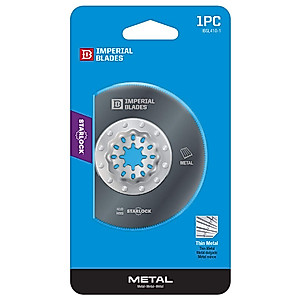 Imperial Blades Starlock 3-3/8" Thin Metal Segment Oscillating Multi-Tool Blade, 1PC (Fits: Bosch and Fein. Also fits non-Starlock multi-tools: Milwaukee, Ridgid, Makita, Rockwell and more), One Size (IBSL410-1)