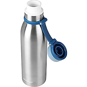 Contigo Matterhorn Vaccum Insulated Stainless Steel Water Bottle with Leak-Proof Chug Cap, Drinks Stay Cold up to 24 Hours or Hot up to 10 Hours, Fits Most Cup Holders, 20oz Steel/Monaco