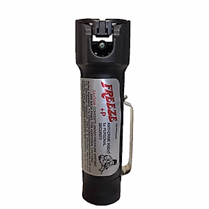 Aerko International Freeze +P Pepper Spray - 3/4 oz Stream (Flip Top, Plastic Case with Belt Clip)