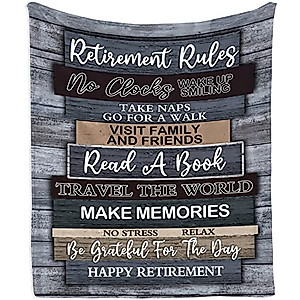 Mubpean Retirement Gifts for Men/Women - Mens Retirement Gifts Blanket 50"x60" - Retired Gifts for Men - Happy Retirement Gifts - Best Retirement Gift Ideas - Funny Retirement Party Gifts for Women