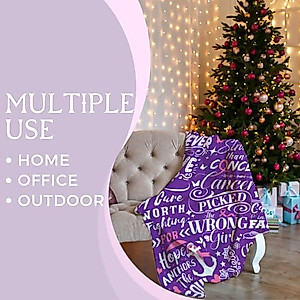InnoBeta Cancer Survivor Gifts for Women, Flannel Throw Blankets Cancer Gifts for Women Girls, Super Soft & Skin-Friendly, Best Gifts for Cancer Patients, Perfect Get Well Soon Gifts, 50” x 65”
