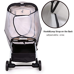 iCookii Stroller Rain Cover for Uppababy, Raincover for Bugaboo, Raincover for Baby Jogger, Pushchair Pram Waterproof Dustproof Rain Cover for Baby Stroller Baby Travel Weather Shield Accessory
