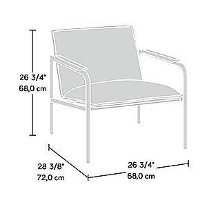 Sauder Boulevard Café Lounge Chair, Metal Camel finish