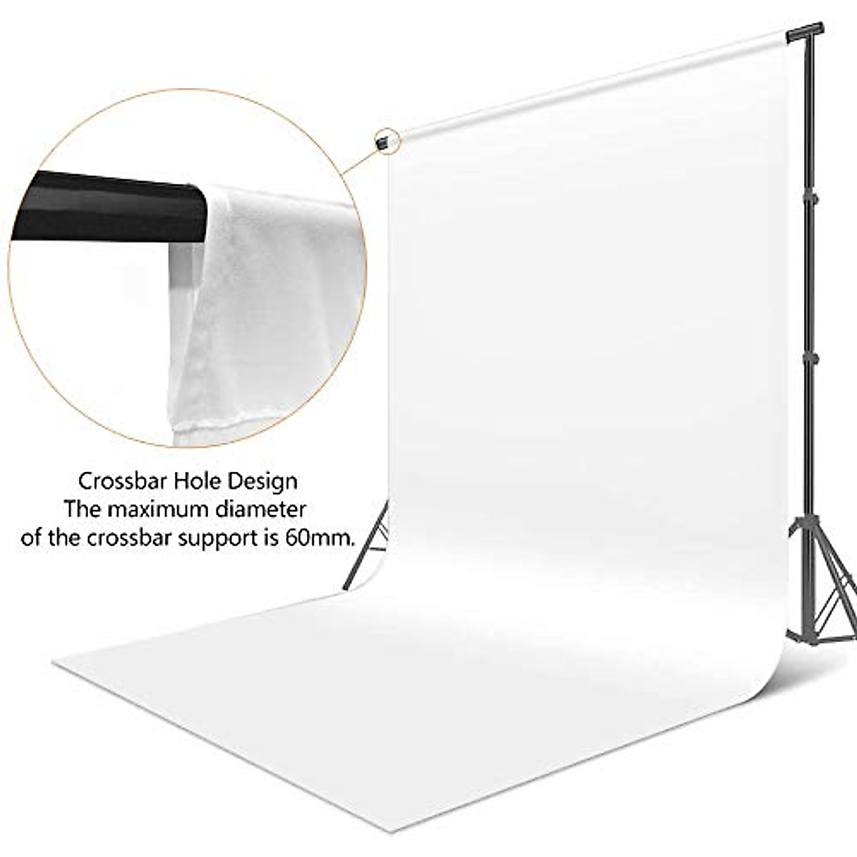 Hemmotop White Backdrop Background 10 x 12 ft White Backdrop Screen for Photography,Seamless White Photography Backdrop Background for Photo Video Studio