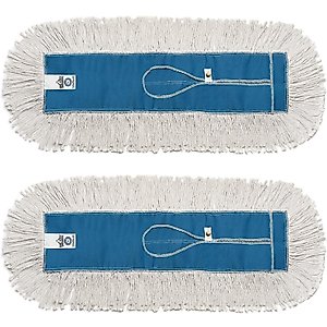 Nine Forty Industrial-Grade 36x5 Cotton Dust Mop Head Refills, Perfect Replacement for Busy Home, Gym, Industrial and Commercial Spaces, Heavy-Duty Mop for Janitorial & Housekeeping Needs - 2 Pack