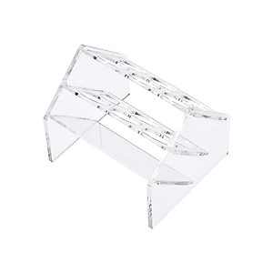 uxcell Slant Rack Acrylic Test Tube Holder 6 Wells for 50ml Centrifuge Tubes Clear