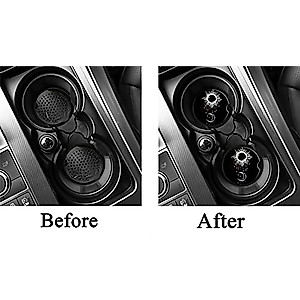 Car Coasters 4 Pack Car Cup Holder Coaster 2.56" Drink Coasters Ceramic Stone Cork Base Set (Sun and Moon)