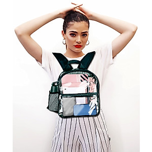 AIMEEPACK Mini Clear Backpack, Stadium Approved Clear Backpack, Waterproof Transparent School Bag,Fit For Stadium, Music Festival, School And Concerts