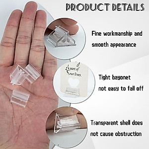 NEETUE 80 Pcs Place Card Holders for Table, Clear Game Card Stands Plastic Game Piece Holder for Wedding Cards, Photos, Party Favor, Pictures Display (Clear)