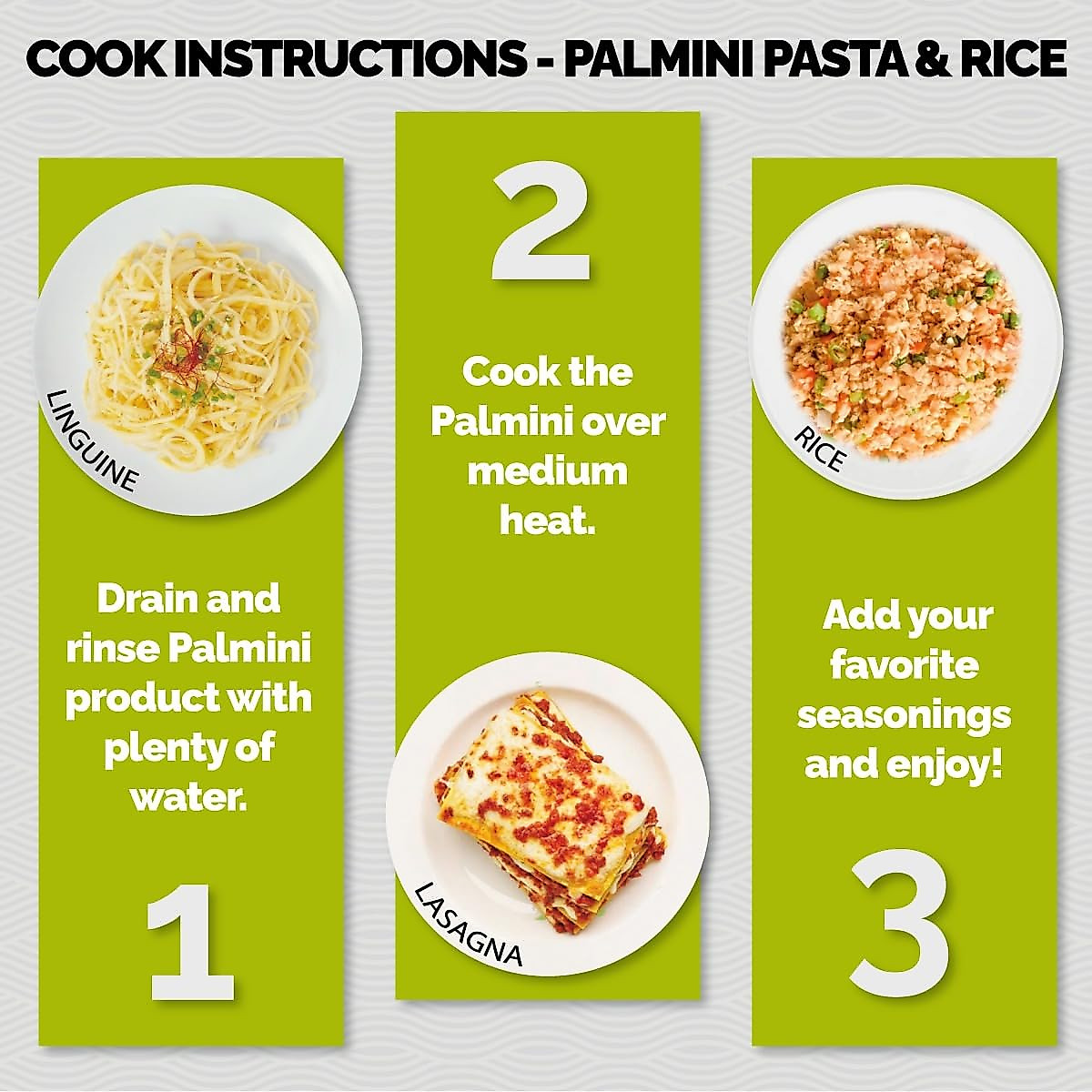 NEW !! Palmini Pouch VARIETY PACK | Linguine | Angel Hair | Lasagna | Rice | Mashed | 4g of Carbs | As Seen On Shark Tank | Gluten Free (12 Ounce)
