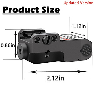 Nihowban Red/Blue/Purple/Green Laser Sight Picatinny Weaver Rail Mount,Magnetic Rechargeable Red Beam for Pistol Handgun Rifle，Easy to Install and Adjust