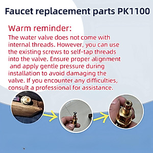 Tfuehn Bonnet PK1100 Brass Globe Valve Faucet Stem Assy for Arrowhead Hose Bibs, Boiler Drains & Sill Faucets