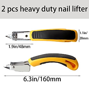 2 Pcs Staple Remover Tool Heavy Duty Staple Puller Upholstery Staple Remover for Remove Office School All Kinds of Nails from Furniture and Carpet