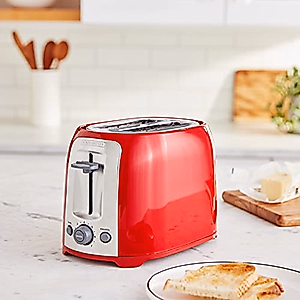 BLACK+DECKER 2-Slice Toaster, Red, TR1278RM