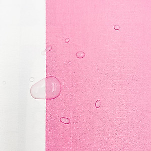 LovingWay 14.7 feet Wallpaper Roll Two-Tone Drawer Liner 17.7x177 Inch Self-Adhesive Corner Shelving Paper Multi Use Furniture PVC Protector Pink White Stripes