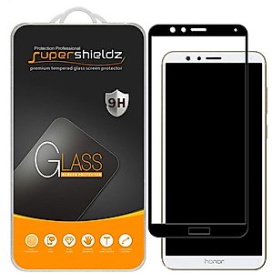 Supershieldz (2 Pack) Designed for Huawei Mate SE Tempered Glass Screen Protector, (Full Screen Coverage) Anti Scratch, Bubble Free (Black)
