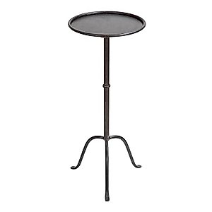 Creative Co-Op Metal Martini Accent Table, Black