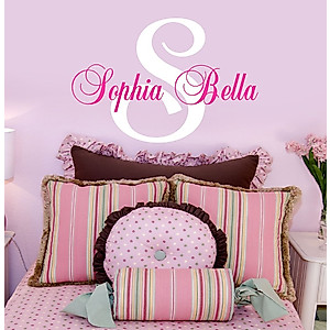 Sale! 1 Day ONLY. Nursery Custom Name Wall Decal Sticker, 28" W by 20" H, Girl Name Wall Decal, Girls Name, Wall Decor, Personalized, Girls Name Decor, Girls Nursery, Girls Bedroom