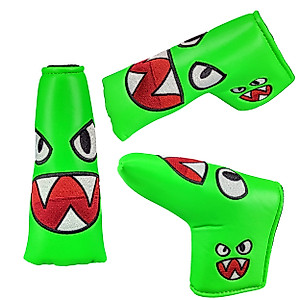 Foretra - Limited Edition Green Monster Golf Putter Headcover Quality PU Leather Magnetic Closure for Blade Style Putters