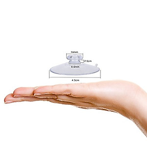 Whaline 20 Packs Clear Suction Cup PVC Plastic Sucker Pads Without Hooks Shower Caddy Connectors Suction Cups Plastic Heavy Strength Clear Sucker for Bathroom Glass Table Tops (45mm)