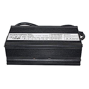 42V 10A Charger 10S 36V Li-ion Battery Charger Lipo/LiMn2O4/LiCoO2 Battery Charger E-Bike Aluminum Shell with Fan (42V10A XT60)