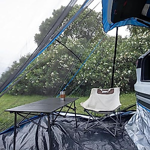 aomxay SUV Tent for Camping and Hiking, Lightweight with Rainfly and Tent Stakes, 6' x 6.5' Universal Tailgate Tent for Cars, SUVs, Trucks, Hatchbacks