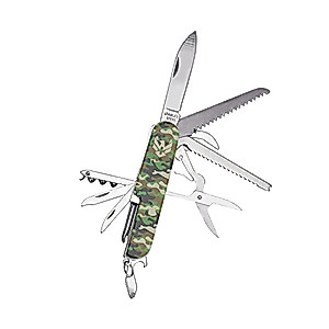 Swiss Eagle Commando Multi-Tool Army Knife - Packs 12 Tools In Your Pocket