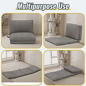 Daneey Folding Sofa Bed Floor Sofa Couch Bean Bag Bed Floor Couch Floor Mattress Foldable with Removable Breathable Cover for Bedroom/Living Room/Small Space