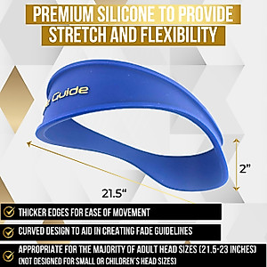 Fade Guide and Neckline Shaving Template | Curved Silicone Band | Great for Creating Skin Fade Guidelines for DIY Haircuts | Fade Haircut Guide for Hair Clippers