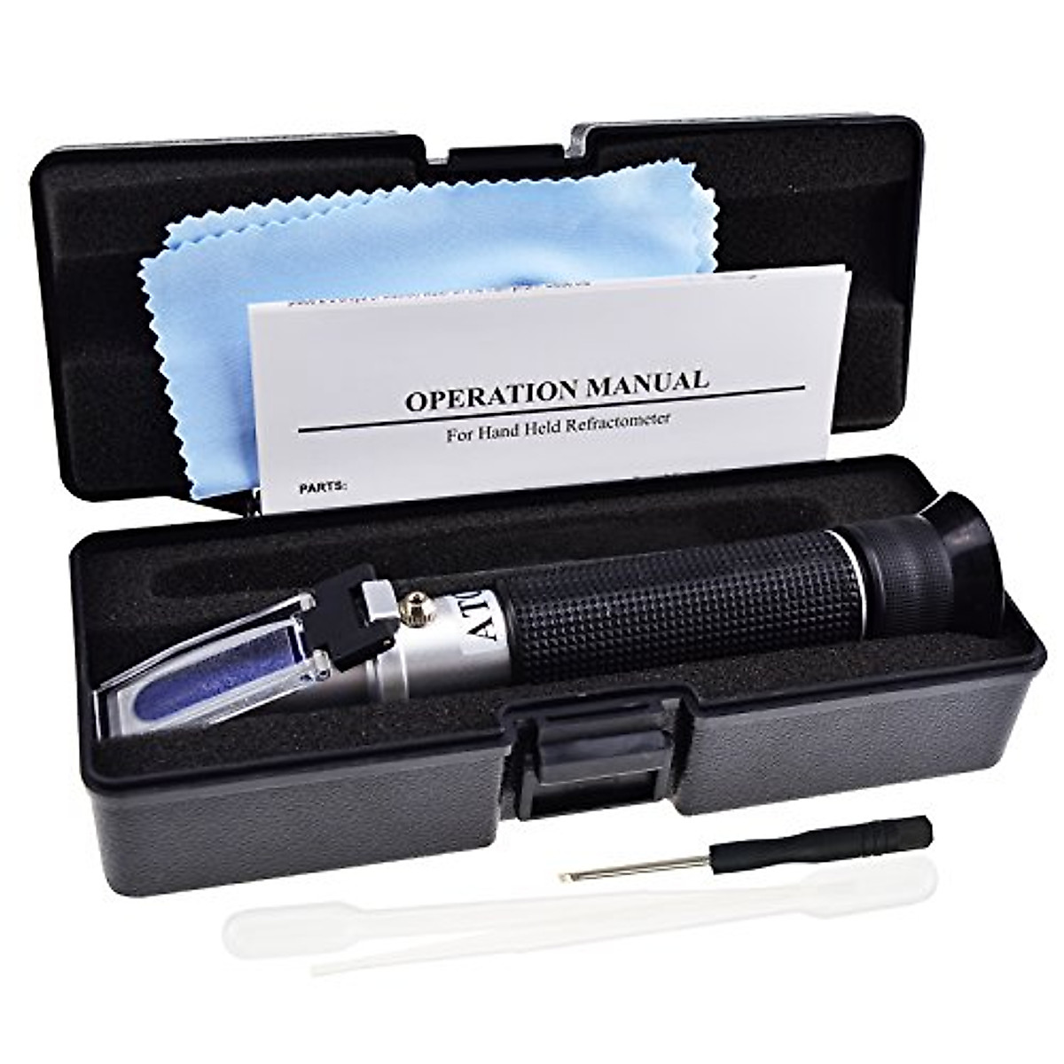 0-10% Brix Refractometer with ATC Low-Concentrated Sugar Content Solutions Accuracy 0.1% Maple Sap Cutting Liquid CNC Maple Syrup Makers Tea