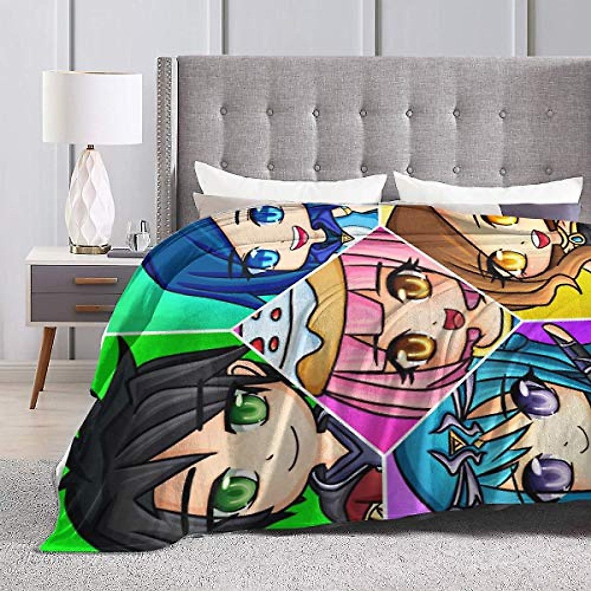 Its-Funneh All Protagonists Blankets Super Soft Warm Faux Fur Throw Blanket -Ultra-Soft Micro Fleece Blanket Twin, Warm, Lightweight, Pet-Friendly, Throw for Home Bed, Sofa & Dorm,50x40 Inch