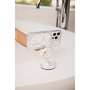 PopSockets Multi-Use Phone Mount: Dash Mount, Windshield Phone Mount, and Phone Mount for Desk - White