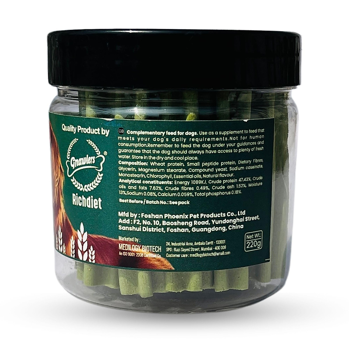 Richpet Dental Sticks for Dogs Imported from Gnawlers, Dog Teeth Cleaning Chews for Large, Medium & Small Dogs Helps Clean Teeth & Freshen Breath, Easy to Chew Dental Sticks for Dogs