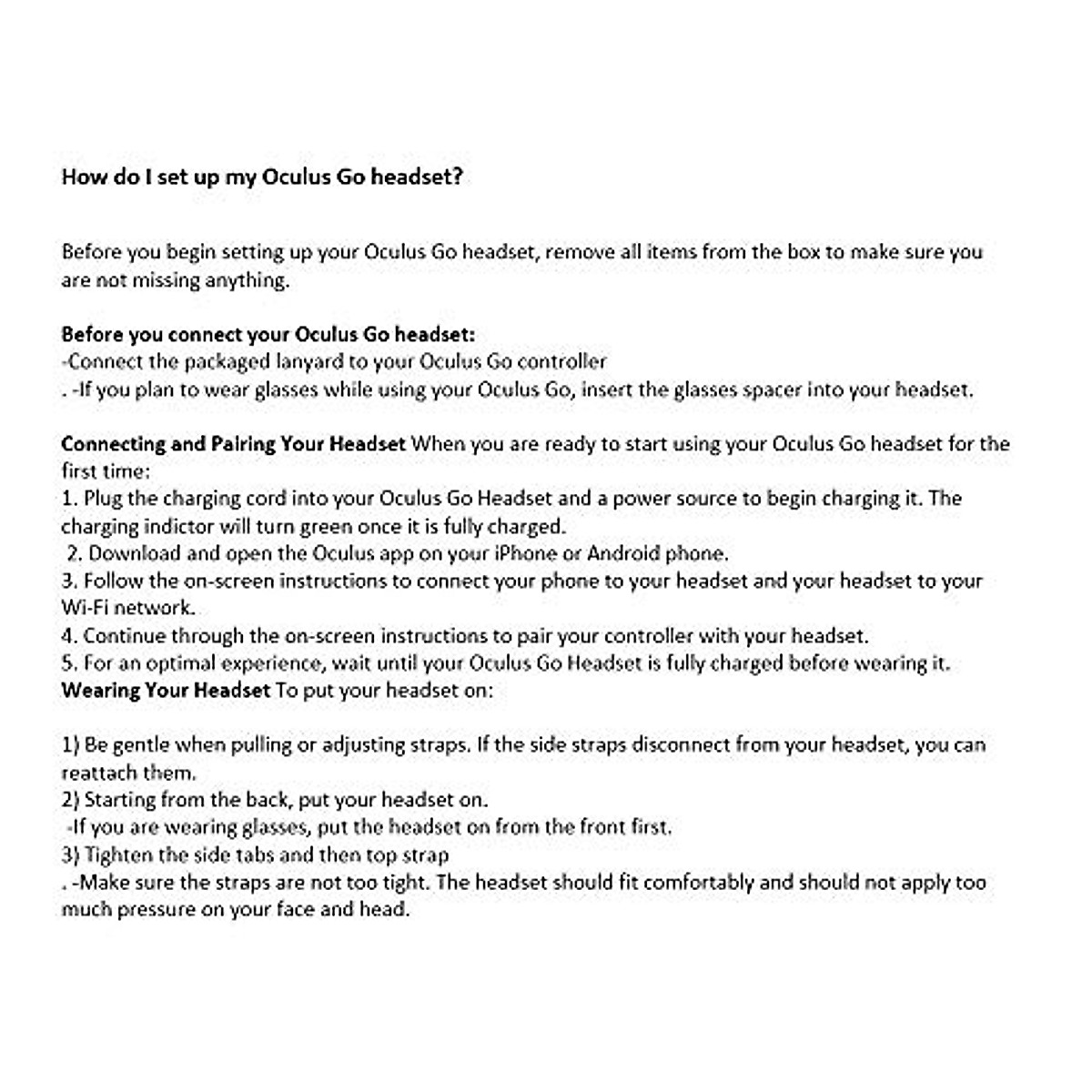 Oculus Go Standalone Virtual Reality Headset - 32GB