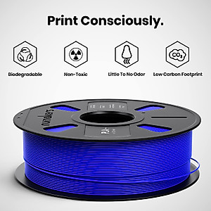 NUMAKERS PLA Plus (PLA+) 3D Printer Filament, 1.75mm, Dimensional Accuracy +/- 0.03 mm, 1 kg Spool (2.2 lbs), Compatible with Most FDM Printers (Blue)