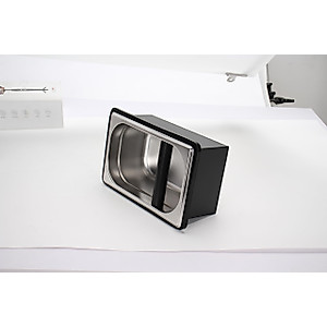 DIBTSA Espresso Knock Box,Stainless Steel Coffee Pucks Container, with Steel Holder and Noise Reduction Rubber Ring (10.94 x 6.88 x 4.25 inch)