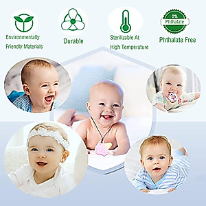 Chew Necklaces for Sensory Kids 5 PCS Silicone Chewable Necklaces for Kids or Adults That Like Biting or Have Autism-Perfectly Textured Silicone Baby Teether Chewy Toys-Chewy Necklace Sensory