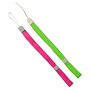 Jadebones 2 Pack Racing Steering Wheel with Wrist Strap for Wii and Wii U Remote Controller (Pink+Green)