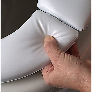 Travel Potty Seat w/ Washable Carry Bag - Perfect for Travel - Padded for Soft Cushion - Portable Reusable Toilet Pottie Training Seats Folds - Toddler Child Baby Kids - Mommy's Helper Cushie Traveler , White