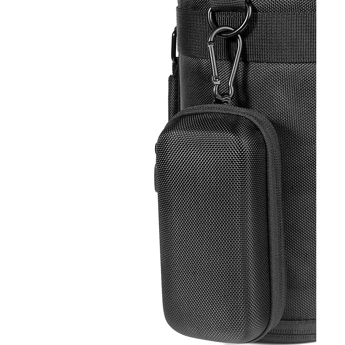 Digital Voice Recorder Case for Sony ICDPX370, PX440, PX470, BX140; Olympus WS-852, WS-853; KIMAFUN 2.4G and XIAOKOA 2.4G Wireless Lavalier Microphone, mesh pocket in The lid, detachable wrist strap