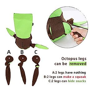 Auland Puppy Puzzle Toys, Puppy Toys for Improving Dog' s IQ, Squeaky Puppy Puzzle for Dogs,Interactive Dog Toys for Boredom and Snuffling (Octopus)