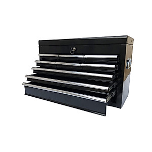 Workington Portable Metal Tool Chest with 9 Drawers, 24" 9-Drawer Tool Chest Cabinet with Ball Bearing Drawer Slides, Steel Tool Storage Box Organizer 4006 Black