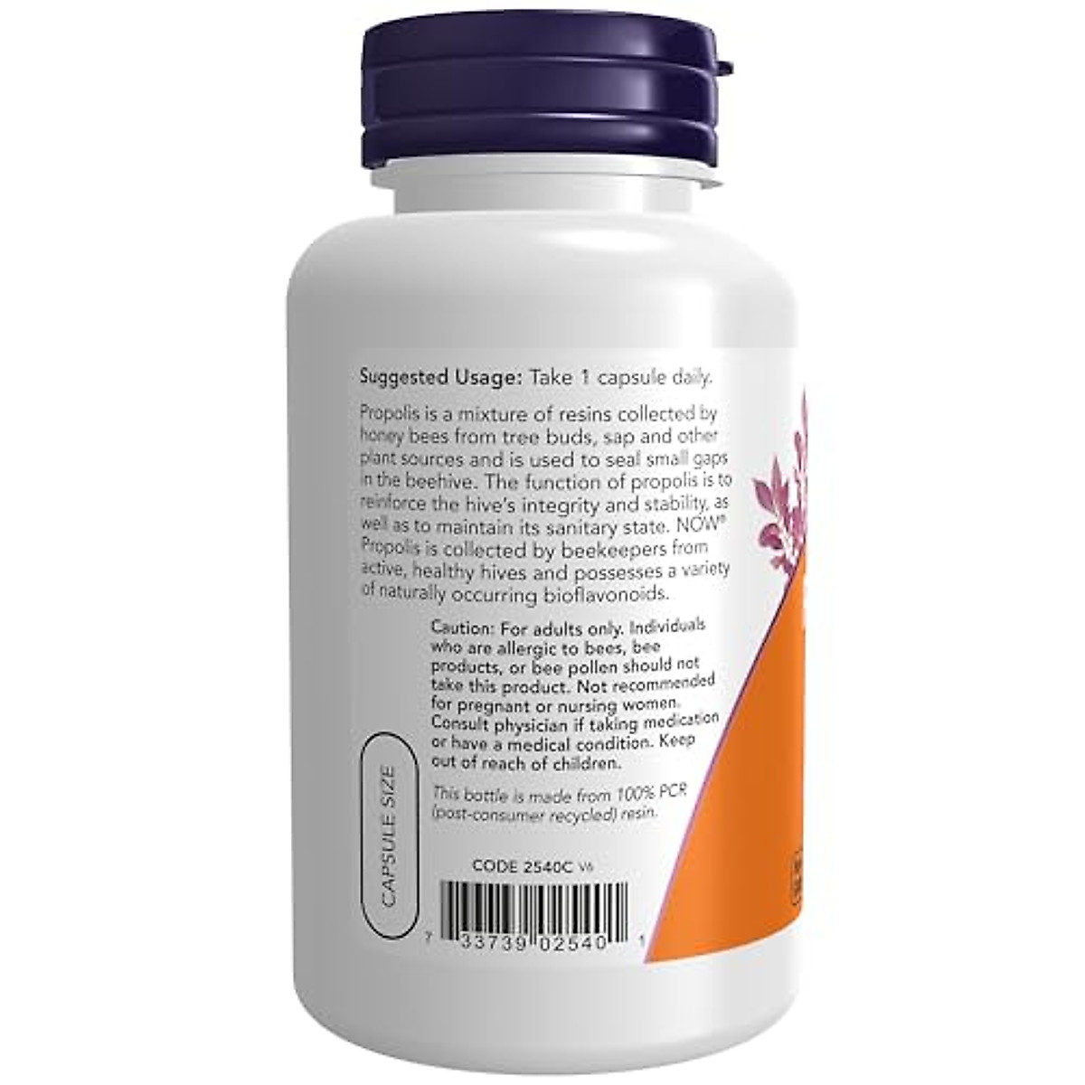 NOW Supplements, Propolis 1,500 mg with 5:1 Concentrate, Natural Bee Product, 100 Veg Capsules