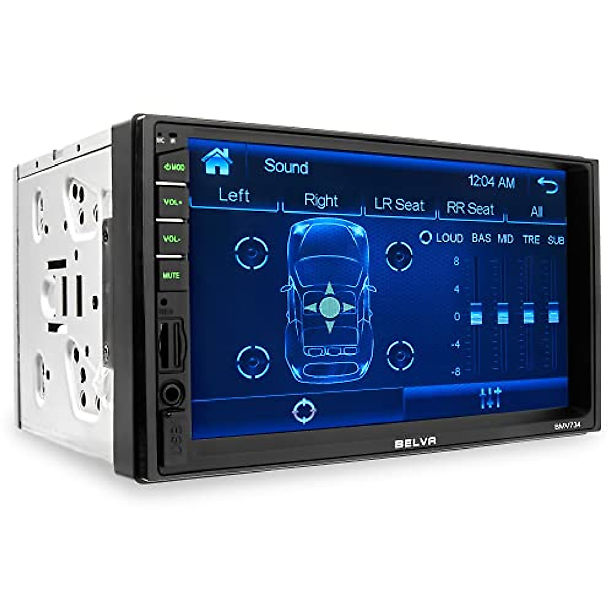 Belva BMV734 7" Double DIN Touchscreen Mechless Car Stereo Receiver